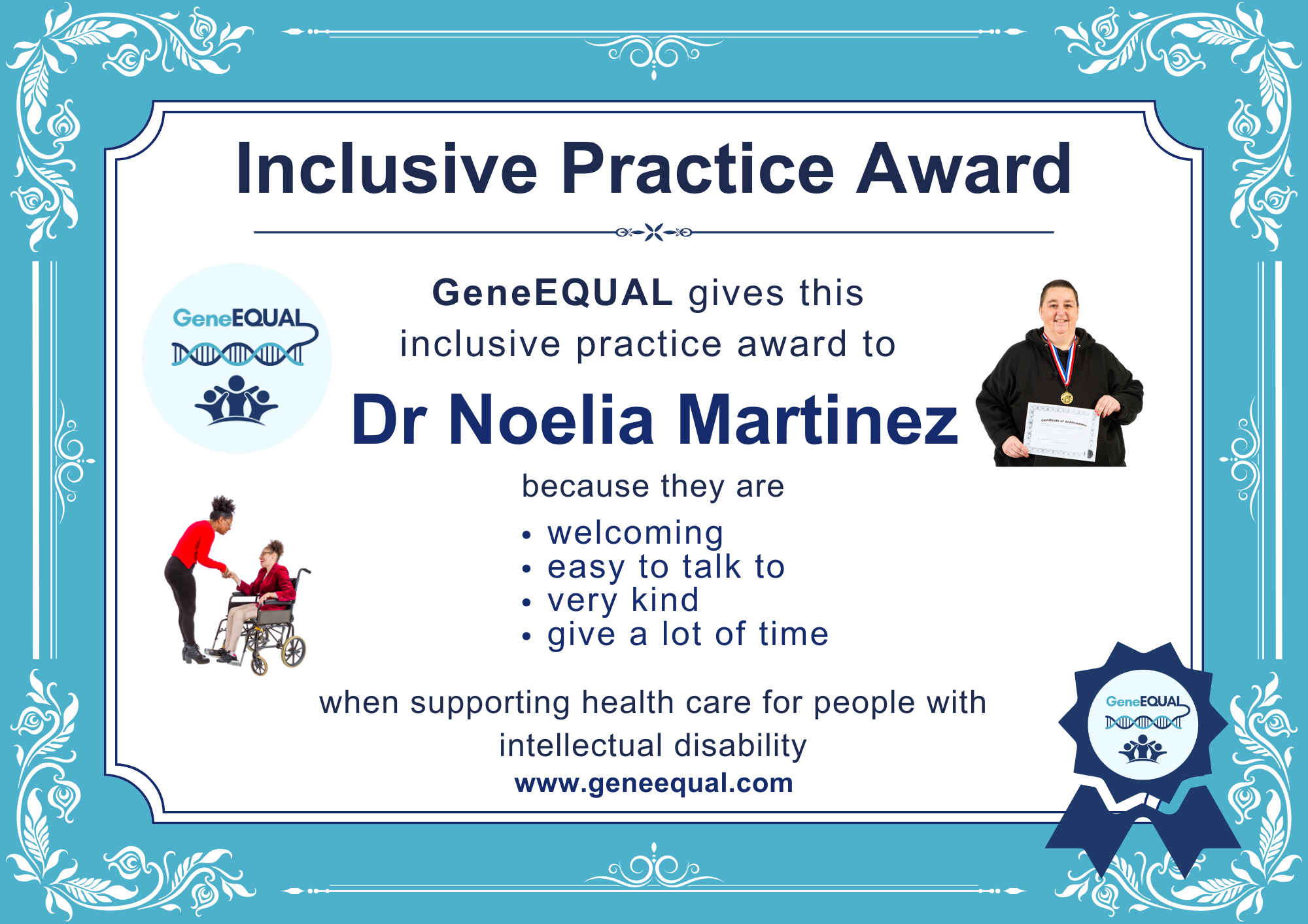 Inclusive Practice Award – New Awardee – GeneEQUAL