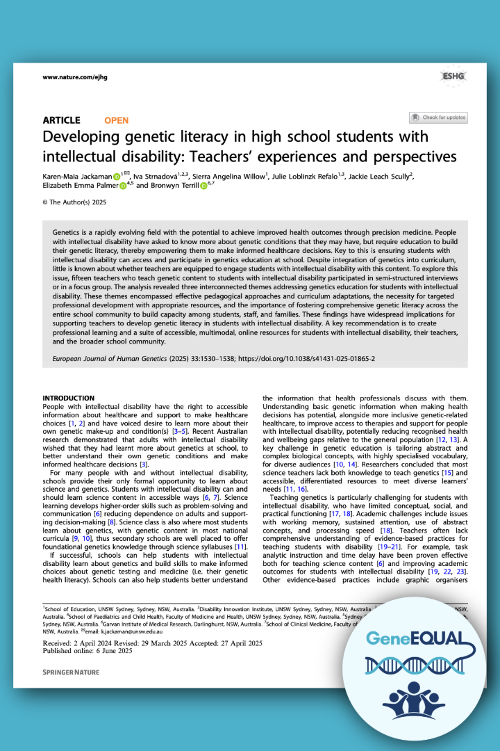Publication: Developing genetic literacy in high school students with ...
